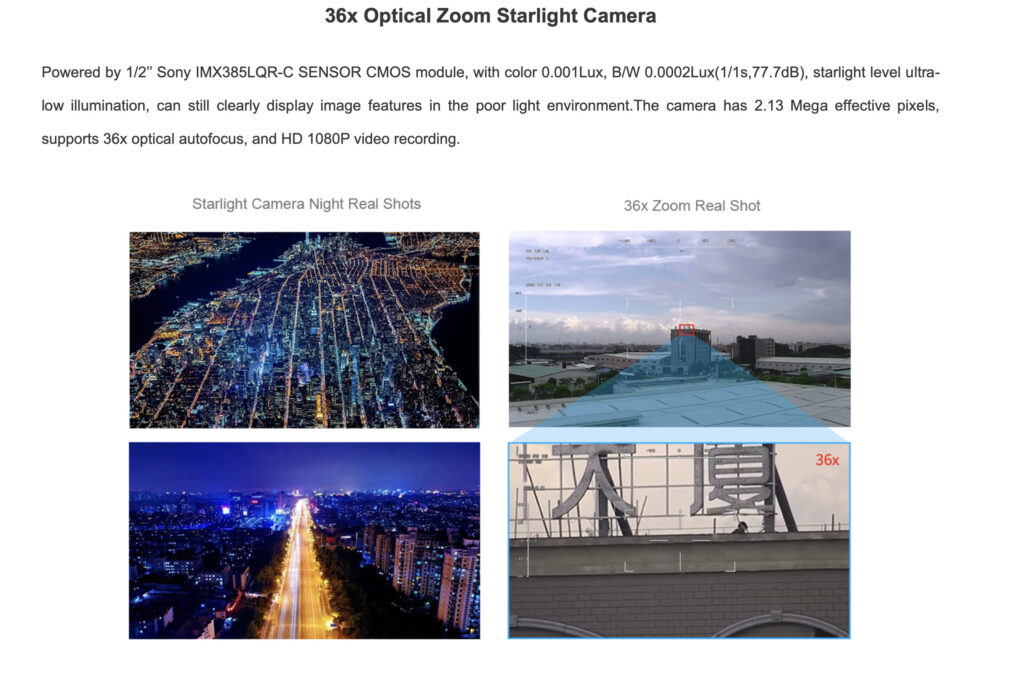 WLF-36 Tube Optimized Zoom Camera Gimbal High-precise FOC Program ...