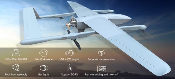 HYBRID VTOL DRONE HEAVY LIFT - Wolftech Aviation